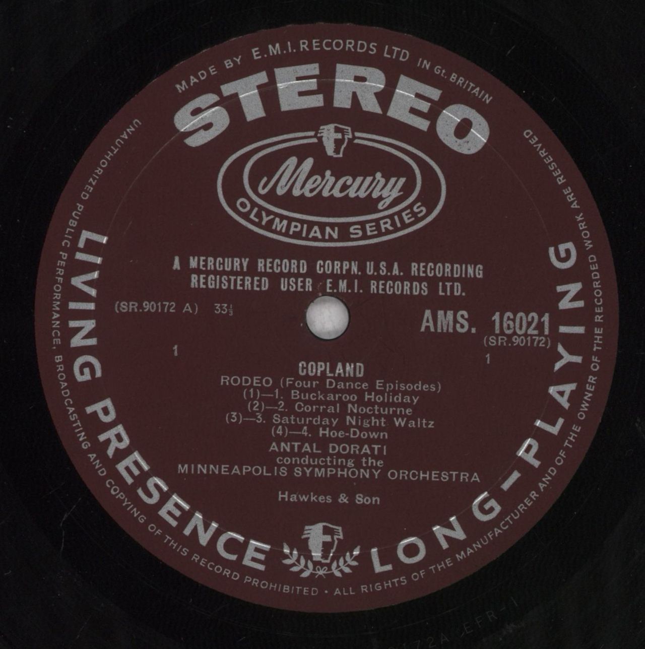 Aaron Copland Rodeo • El Salon Mexico • Danzon Cobano UK Vinyl LP ...