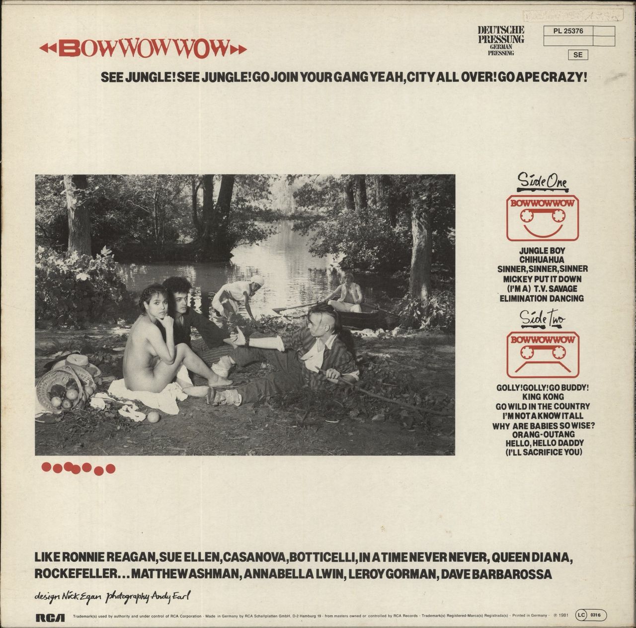 Bow Wow Wow See Jungle! See Jungle! - [b] German Vinyl LP — RareVinyl.com