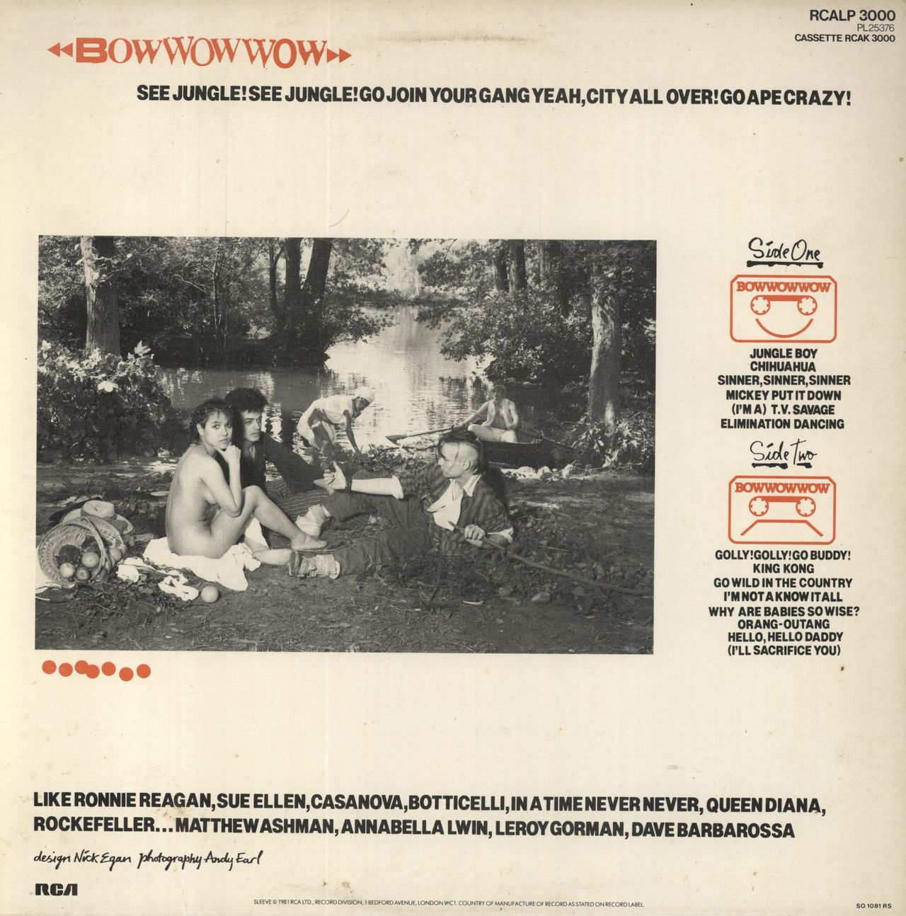 Bow Wow Wow See Jungle! See Jungle! - [b] - Stickered Sleeve UK Vinyl — RareVinyl.com