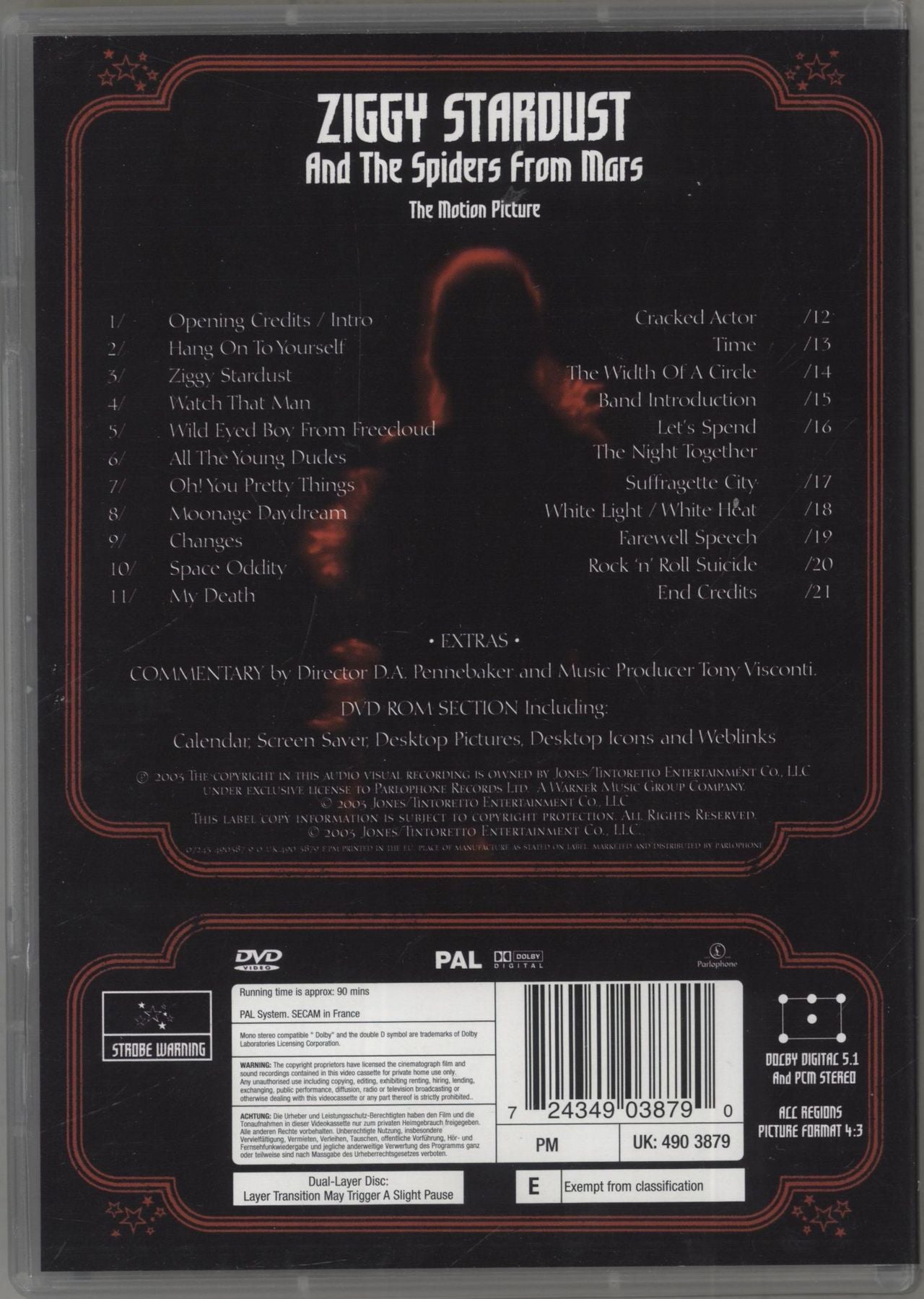 David Bowie Ziggy Stardust & The Spiders From Mars: The Motion Picture — RareVinyl.com