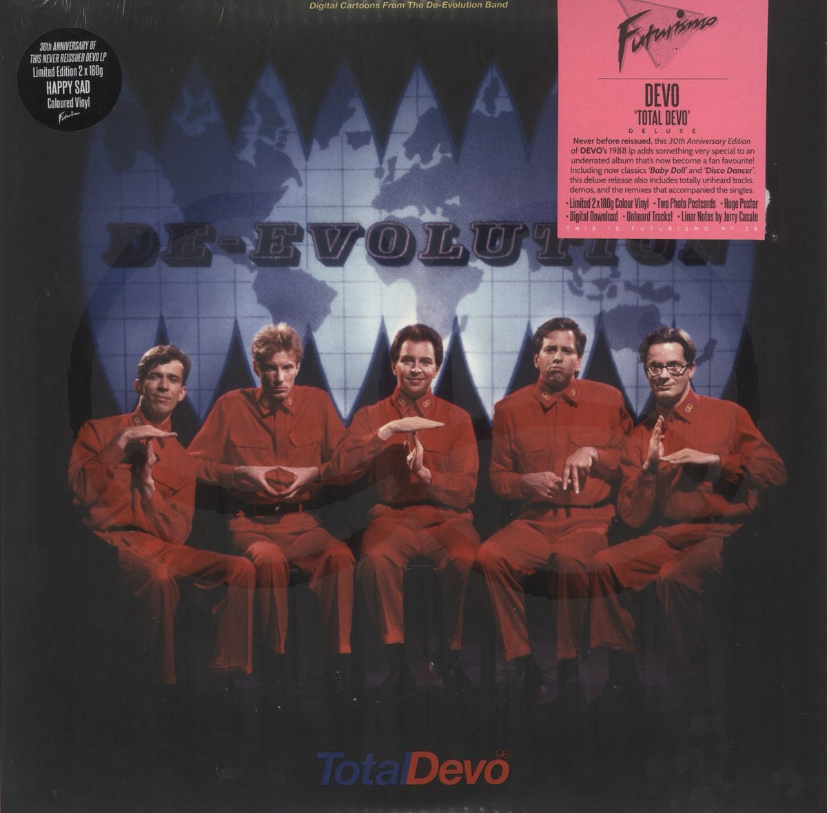 Devo Total Devo - Happy and Sad Vinyl - Sealed UK 2-LP vinyl set — RareVinyl.com