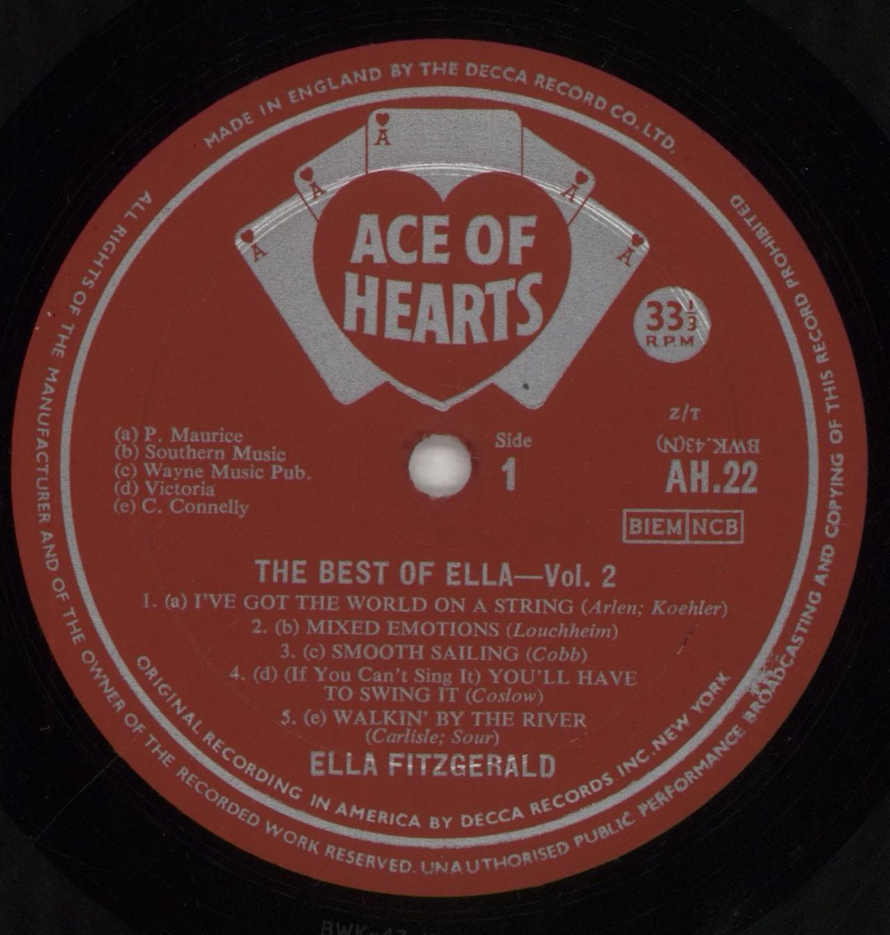 Ella Fitzgerald The Best Of Ella Fitzgerald - Vol. 2 UK Vinyl LP — RareVinyl.com