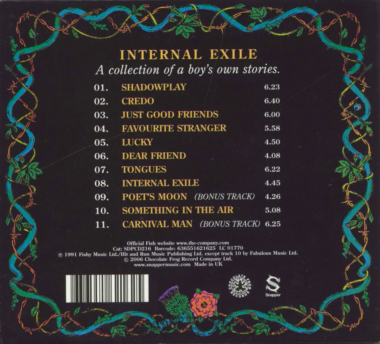 Fish Internal Exile UK CD album — RareVinyl.com