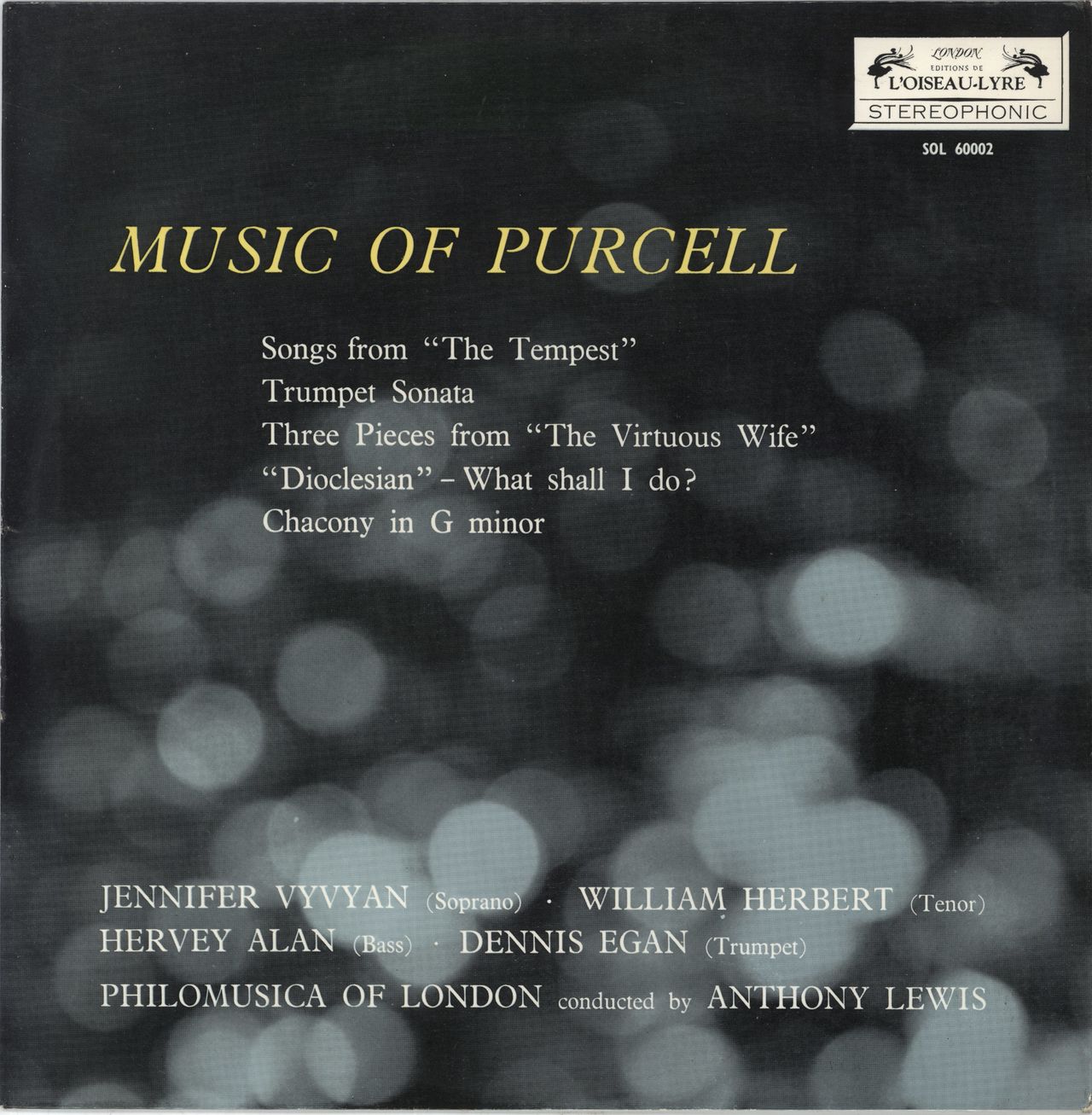 Henry Purcell Music Of Purcell UK Vinyl LP — RareVinyl.com