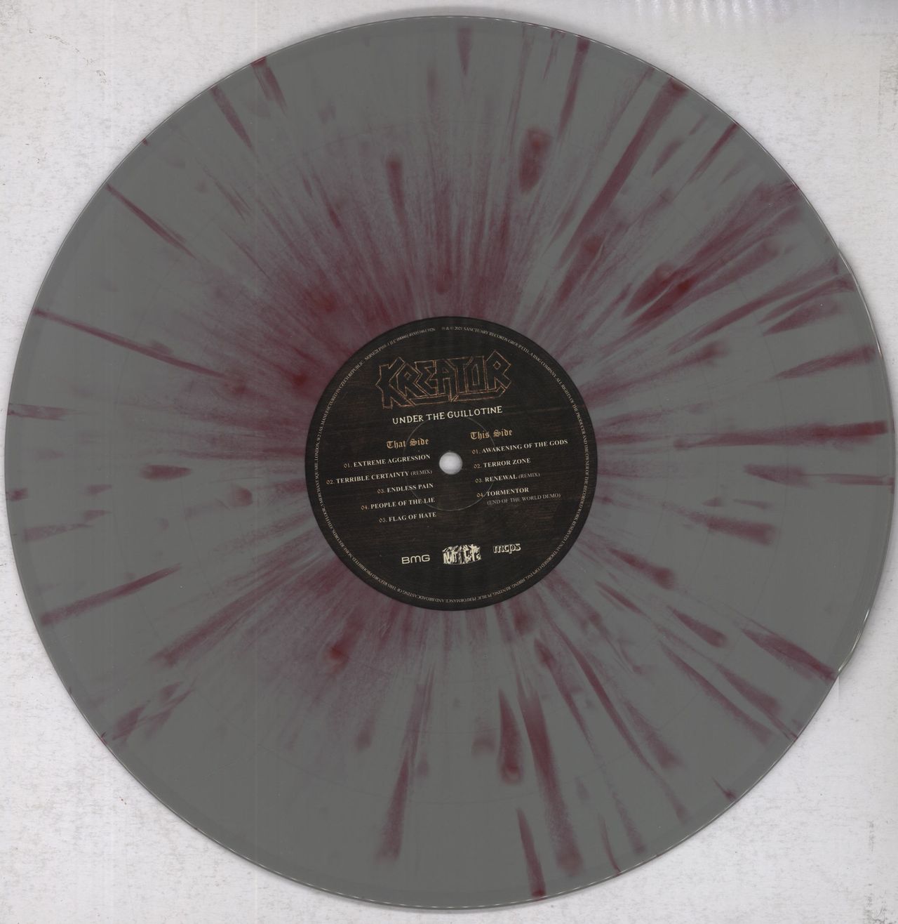 Kreator Under The Guillotine - Splatter Vinyl UK 2-LP vinyl set — RareVinyl.com