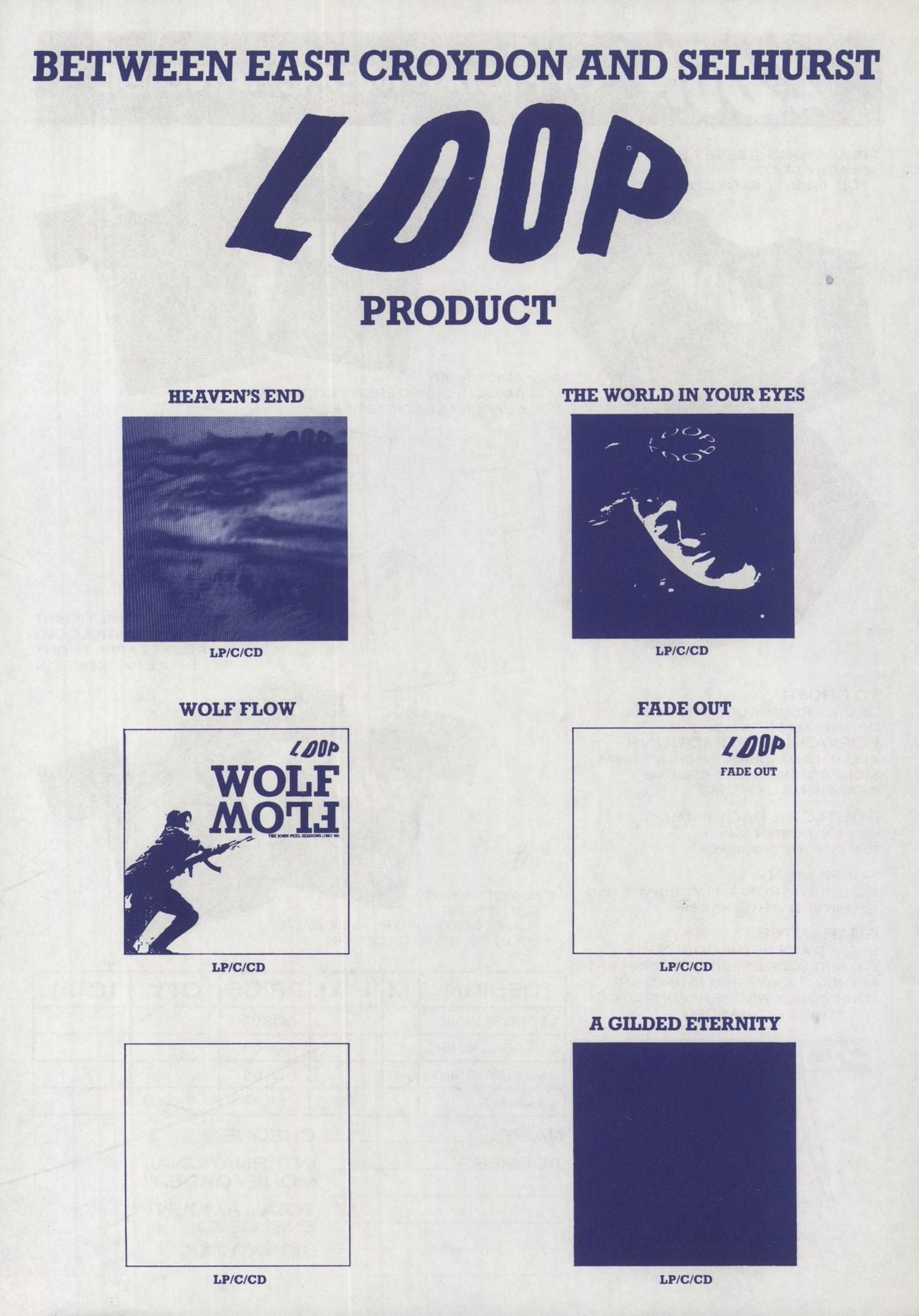 Loop Wolf Flow + Merchandise insert UK 2-LP vinyl set — RareVinyl.com