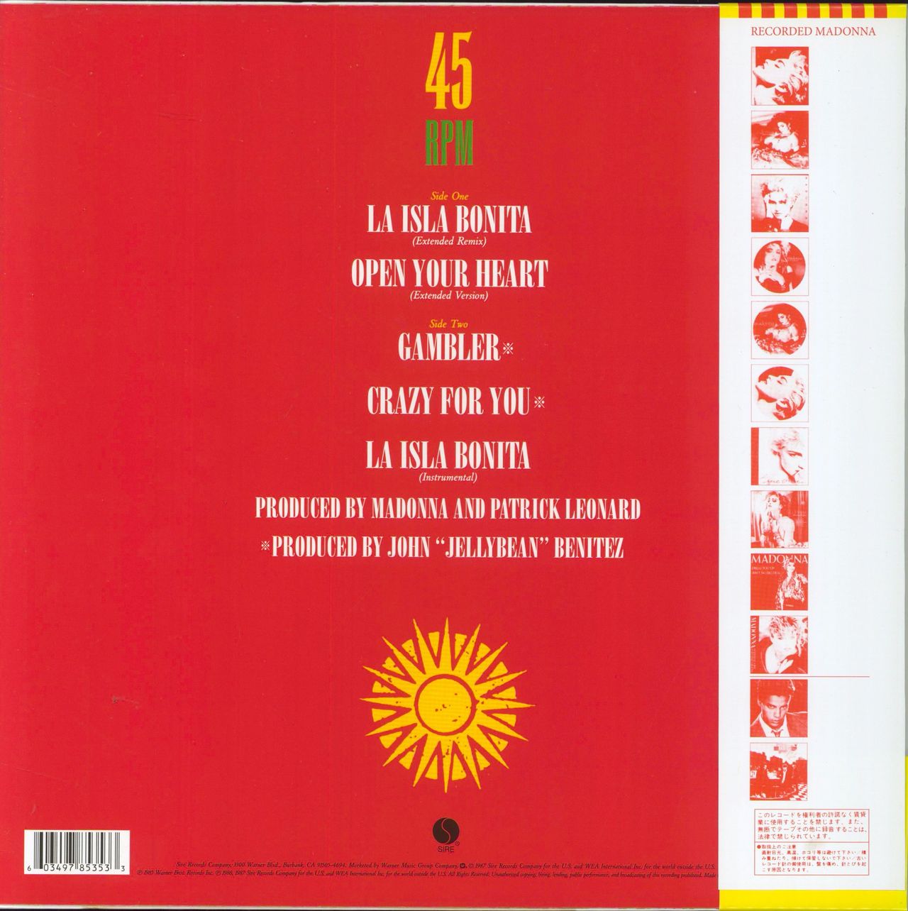 Madonna La Isla Bonita: Super Mix - RSD19 - Green Vinyl UK 12" vinyl ...