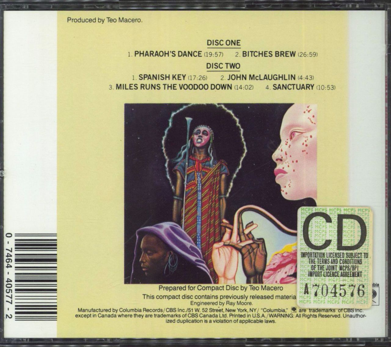 Miles Davis Bitches Brew US 2-CD album set — RareVinyl.com