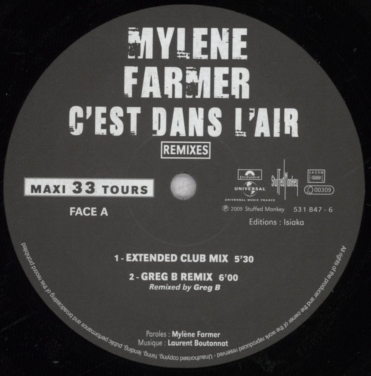 Mylene Farmer C'est Dans L'air French 12" vinyl — RareVinyl.com