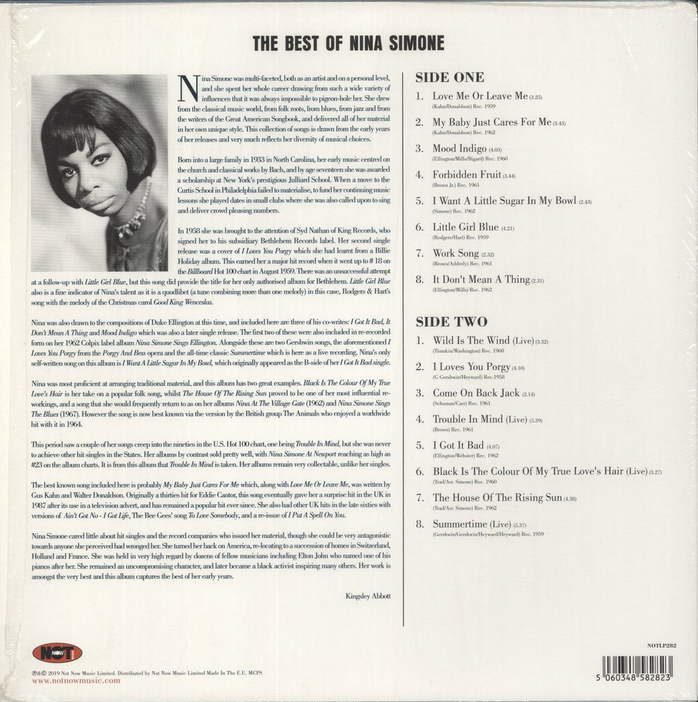 Nina Simone The Best Of Nina Simone - 180gm Blue Electric Vinyl UK Vin — RareVinyl.com