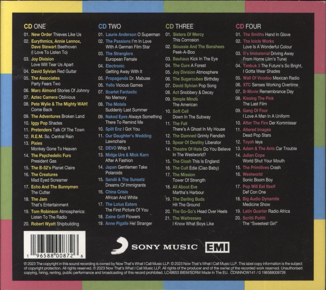 Now That's What I Call Music NOW 80s Alternative UK 4-CD set ...