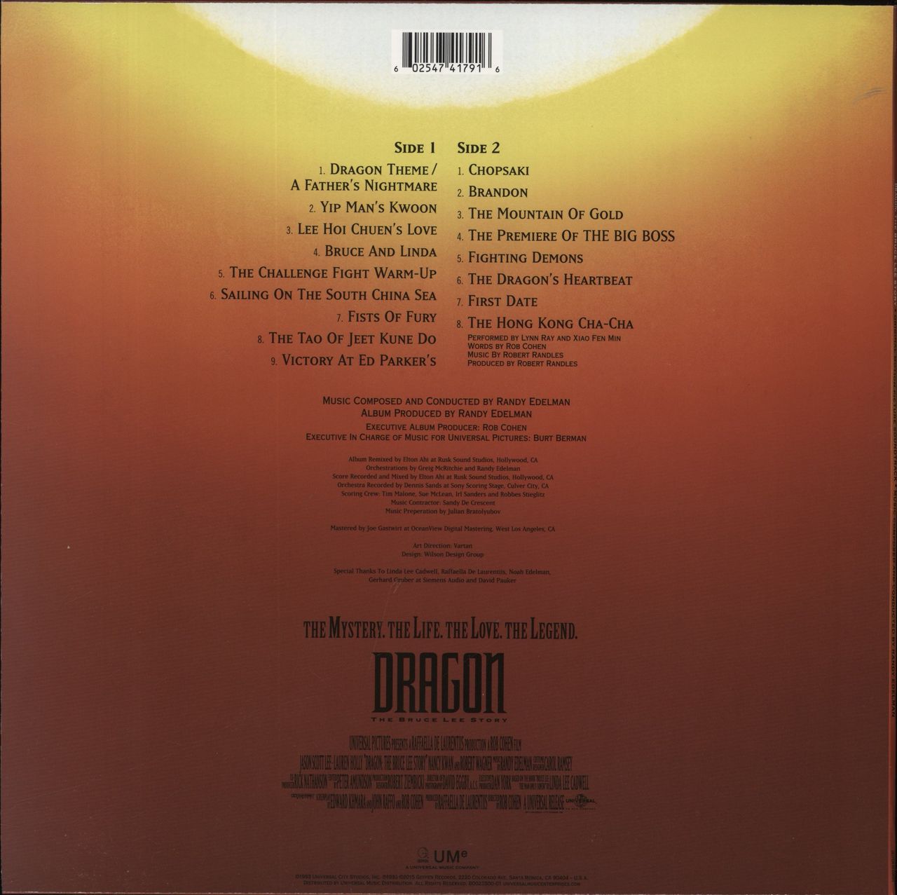 Original Soundtrack Dragon: The Bruce Lee Story (Music From The Origin ...