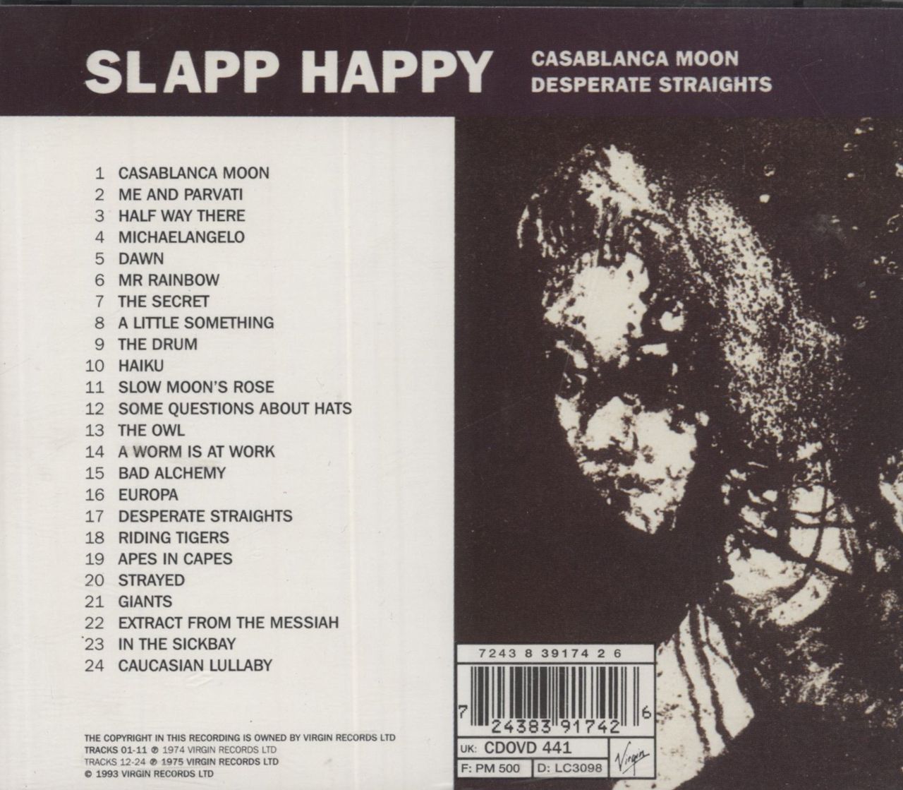Slapp Happy Casablanca Moon - Desperate Straights UK CD album — RareVinyl.com