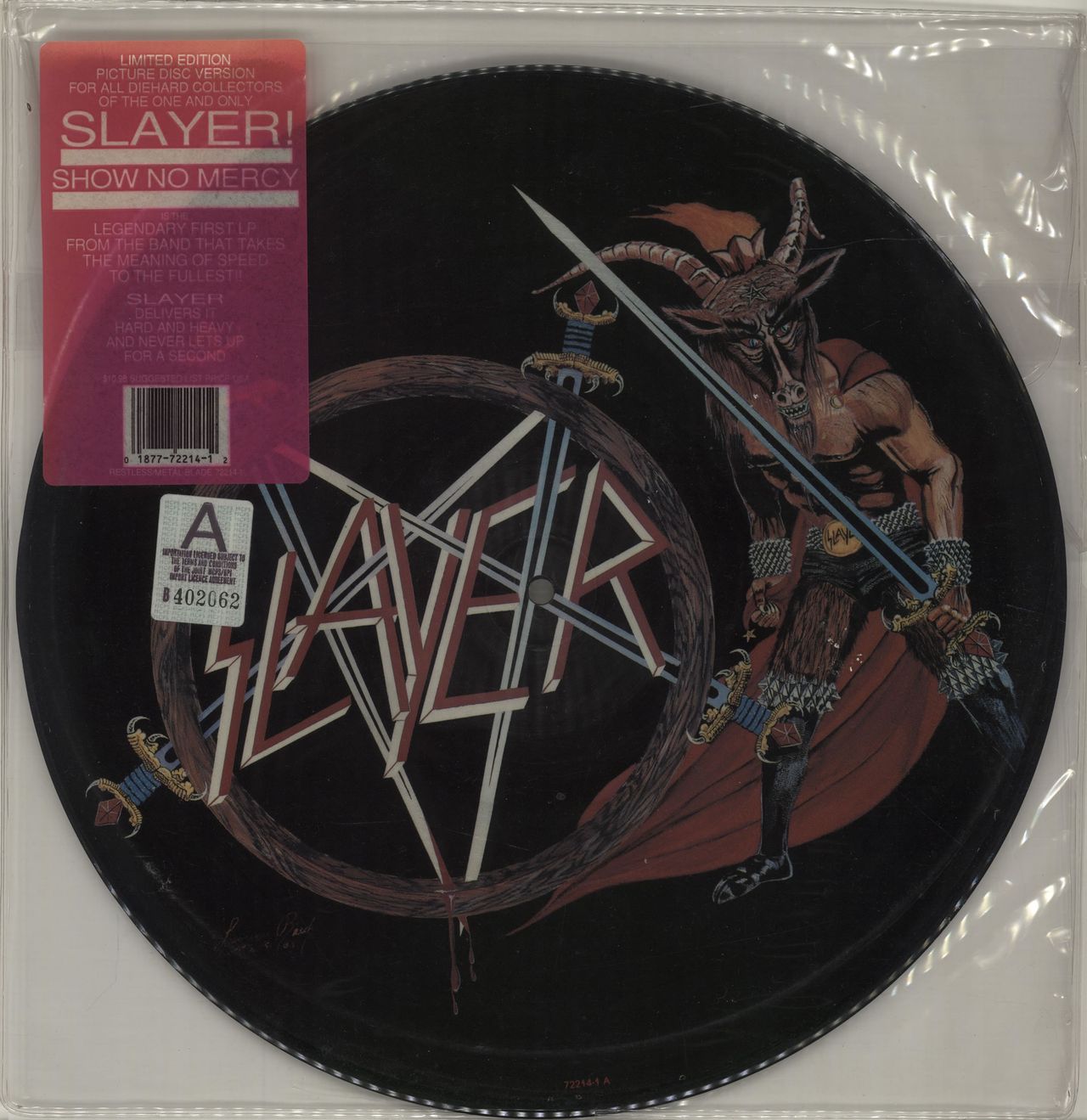 Slayer Show No Mercy US Picture disc LP — RareVinyl.com