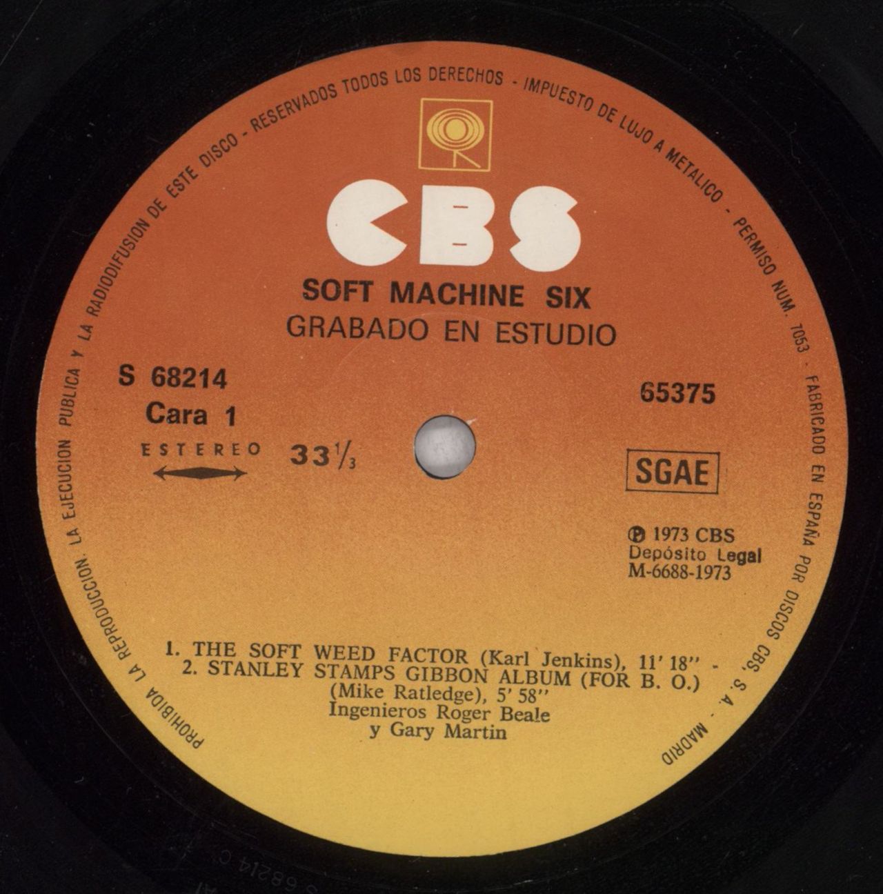 Soft Machine Six - graduated orange label Spanish 2-LP vinyl set — RareVinyl.com