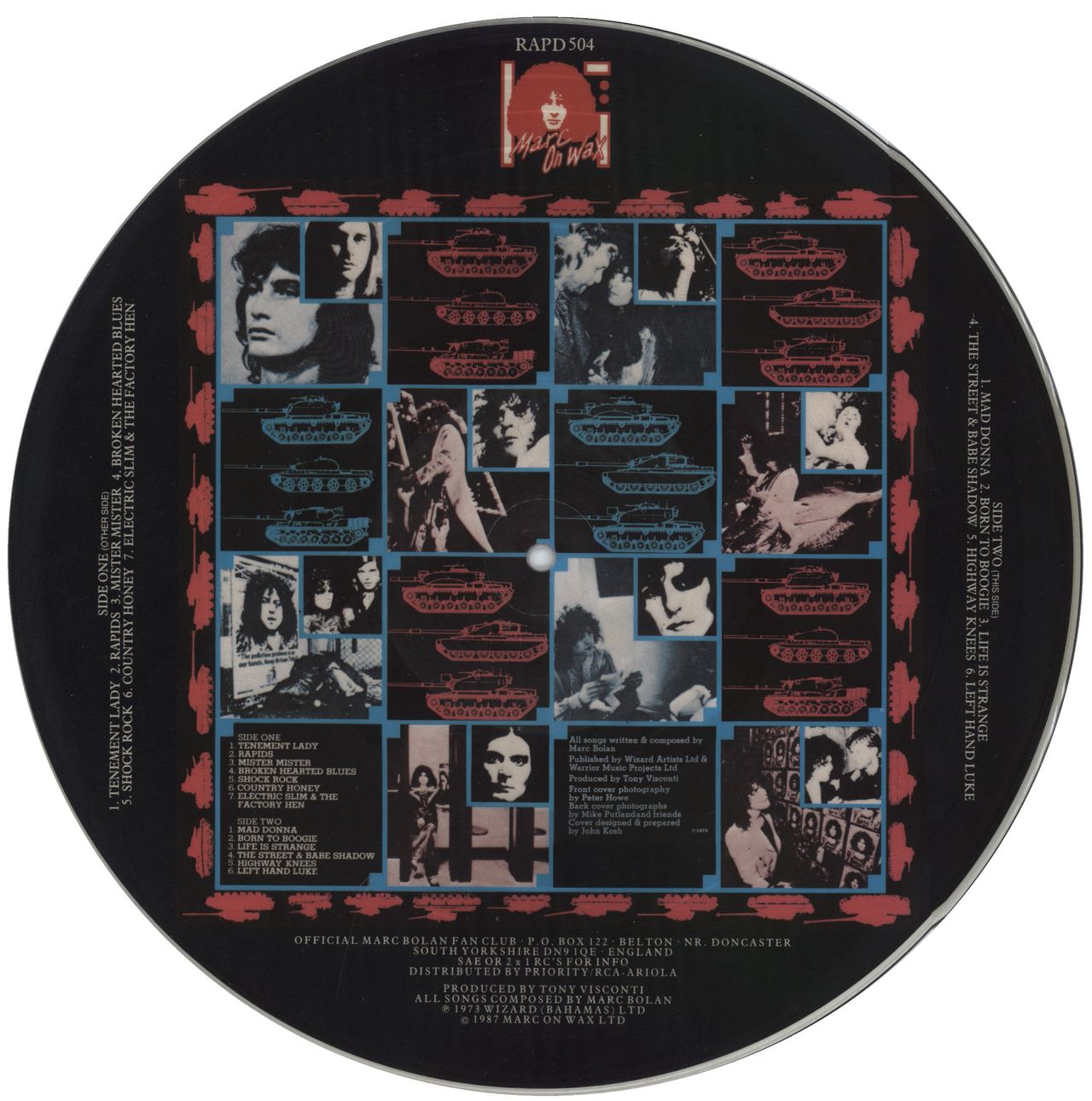 T-Rex / Tyrannosaurus Rex Tanx UK Picture disc LP — RareVinyl.com