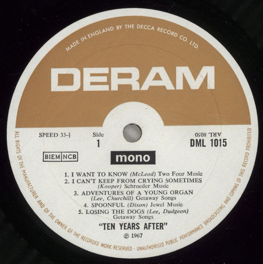 Ten Years After Ten Years After - 1st UK Vinyl LP — RareVinyl.com