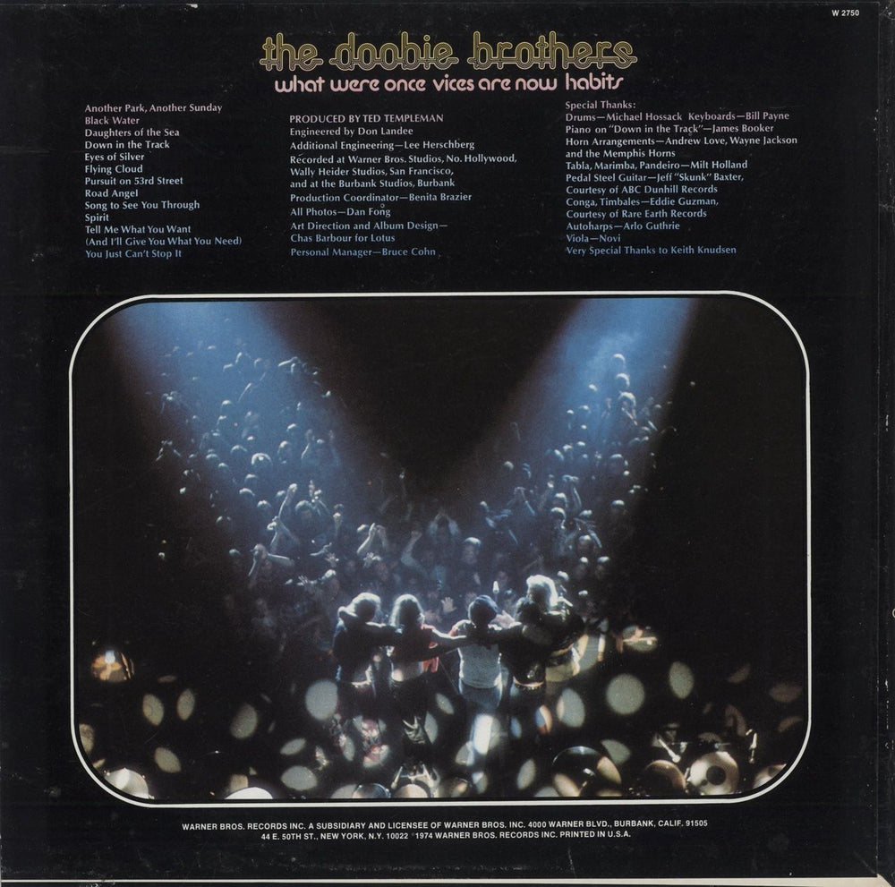 The Doobie Brothers What Were Once Vices Are Now Habits US Vinyl LP — RareVinyl.com