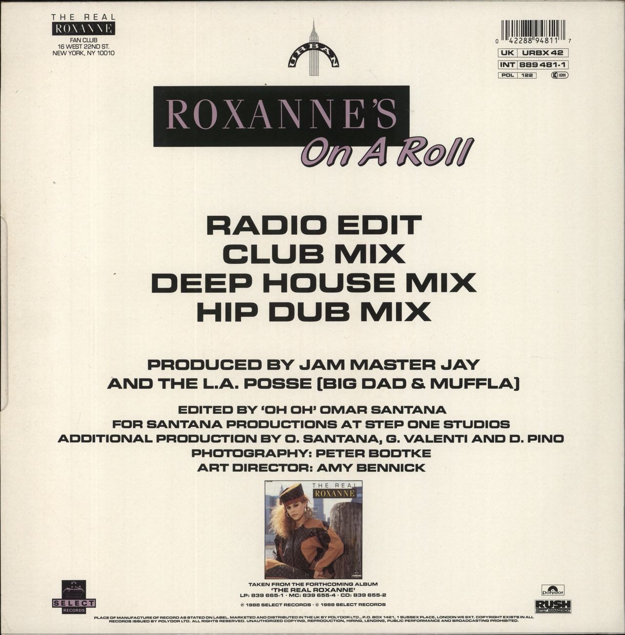 The Real Roxanne Roxanne's On A Roll UK 12" vinyl — RareVinyl.com