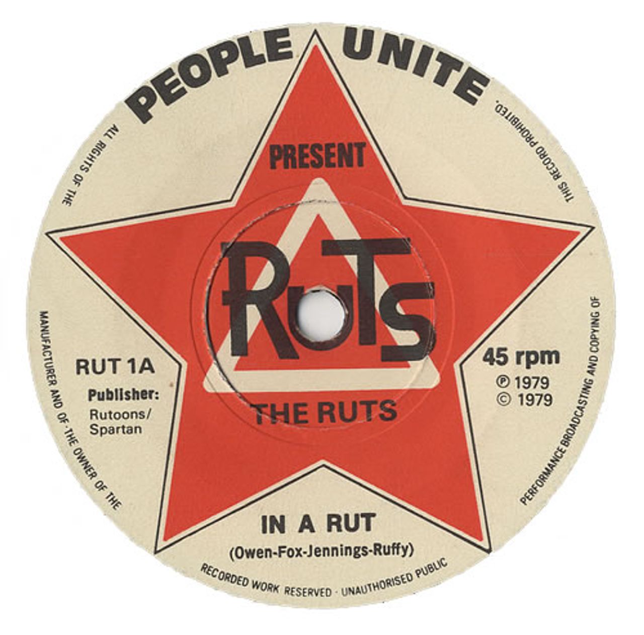 The Ruts In A Rut UK 7" vinyl — RareVinyl.com