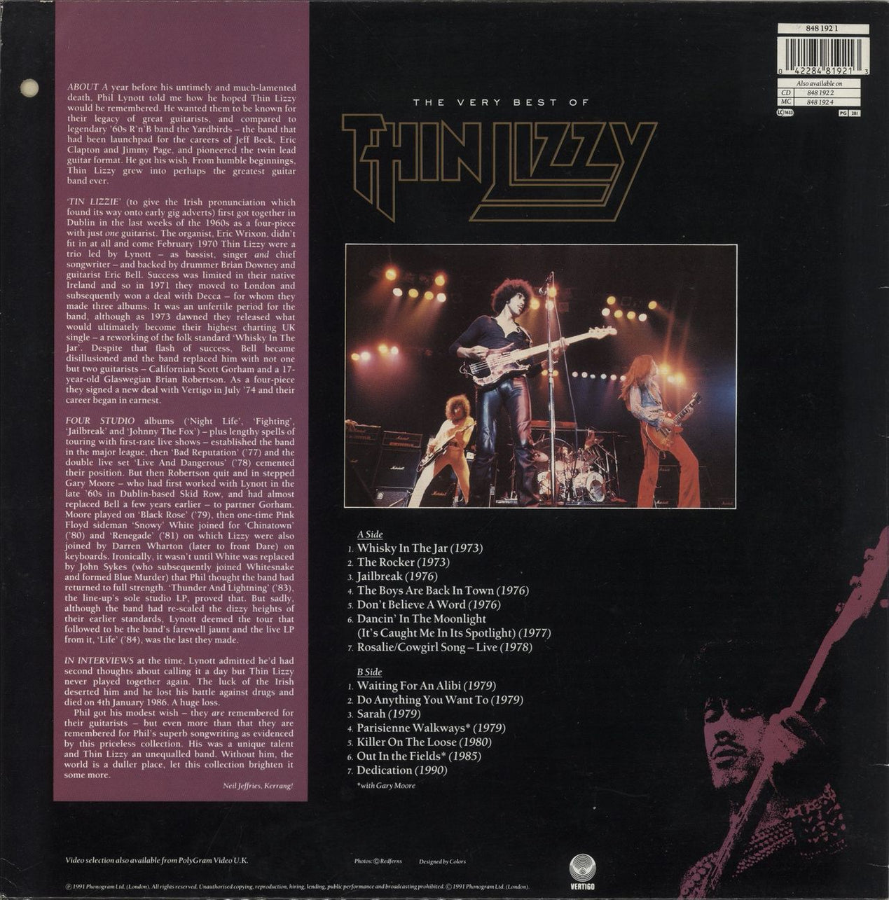 Thin Lizzy Dedication - The Very Best Of - EX UK Vinyl LP — RareVinyl.com