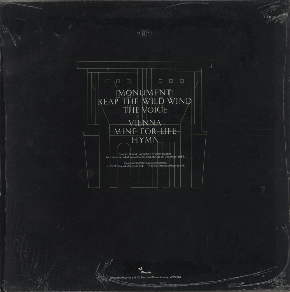 Ultravox Monument - Hype Sticker + Shrink & Insert UK Vinyl LP ...