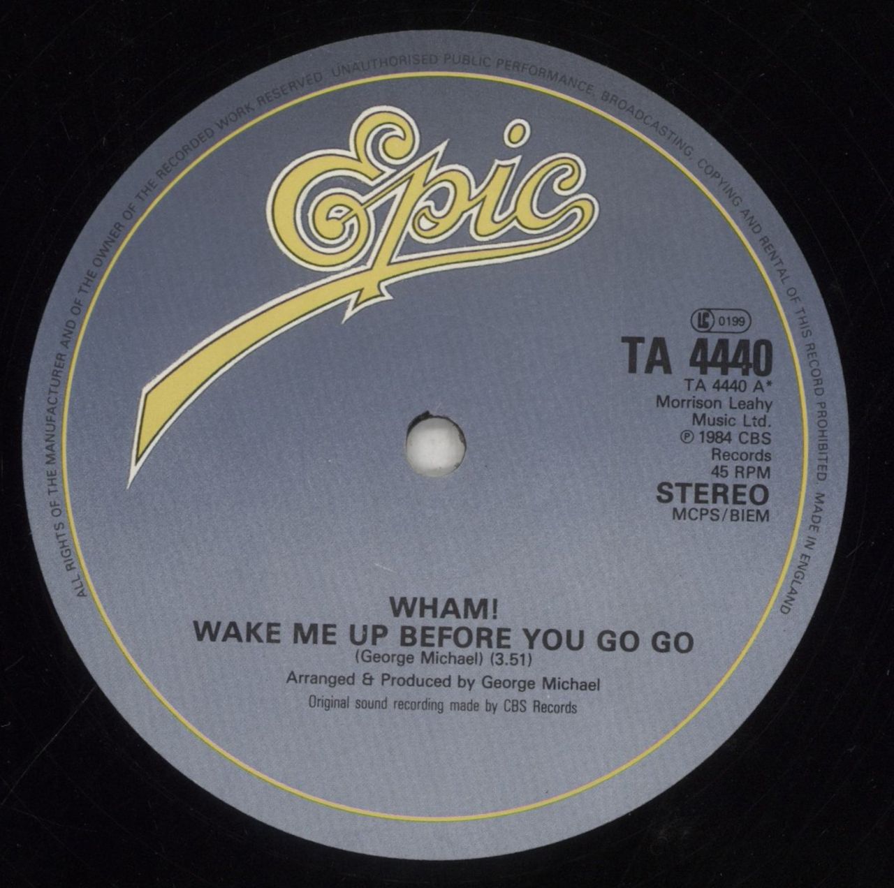 Wham Wake Me Up Before You Go-Go UK 12" vinyl — RareVinyl.com