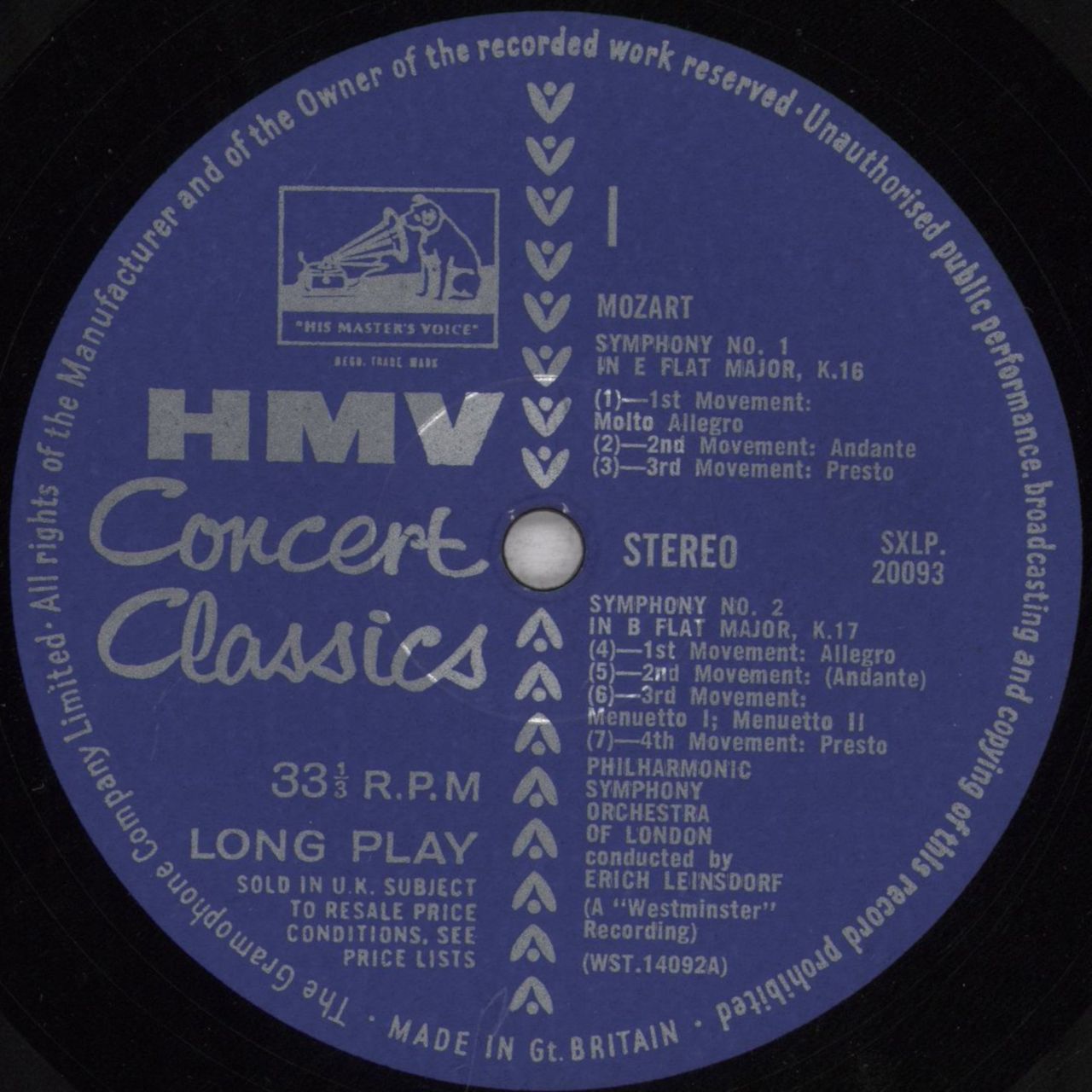 Wolfgang Amadeus Mozart Mozart: Symphonies Nos. 1-5 UK Vinyl LP — RareVinyl.com
