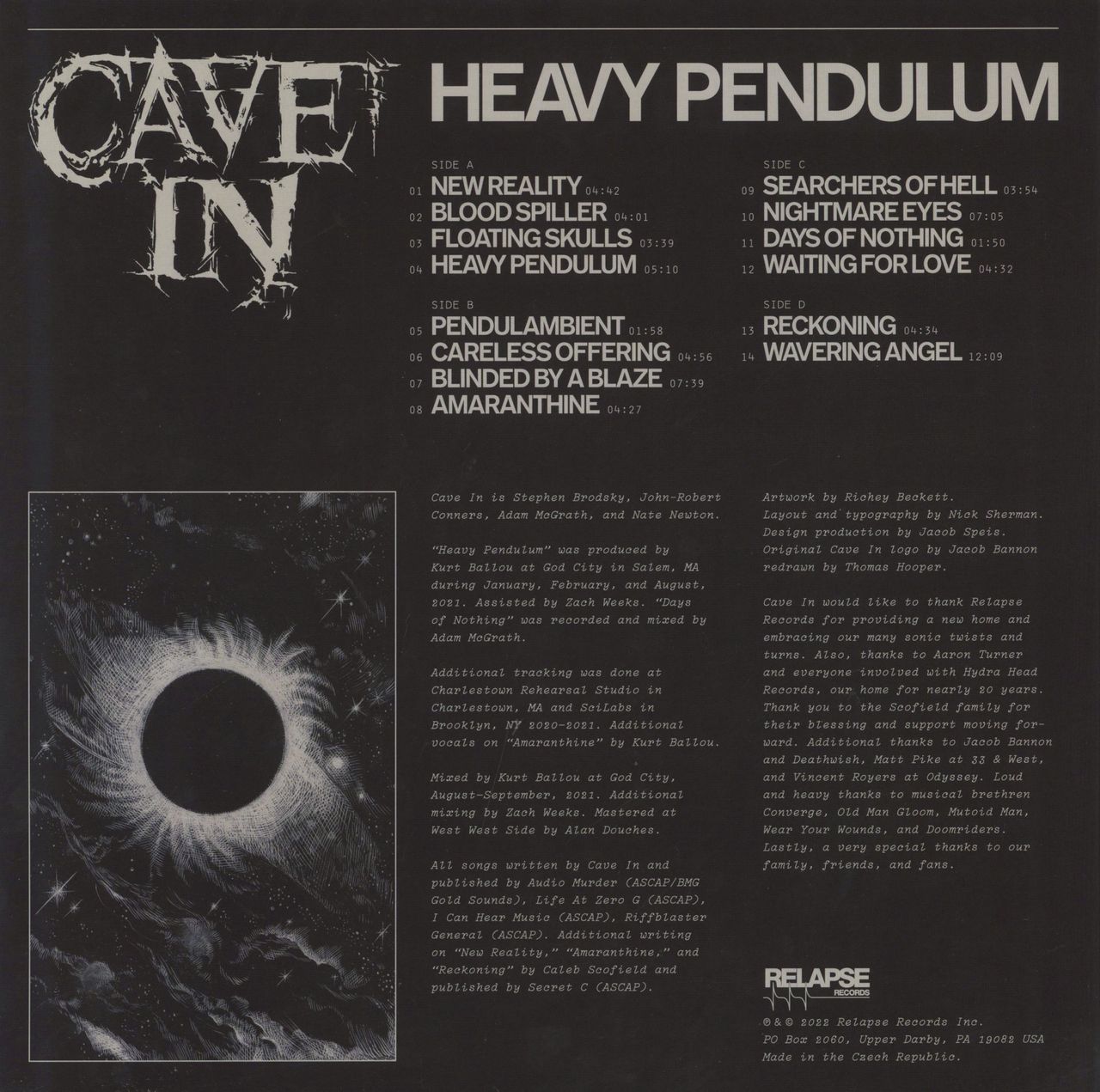 Cave In Heavy Pendulum - Aqua Blue Vinyl UK 2-LP vinyl set — RareVinyl.com