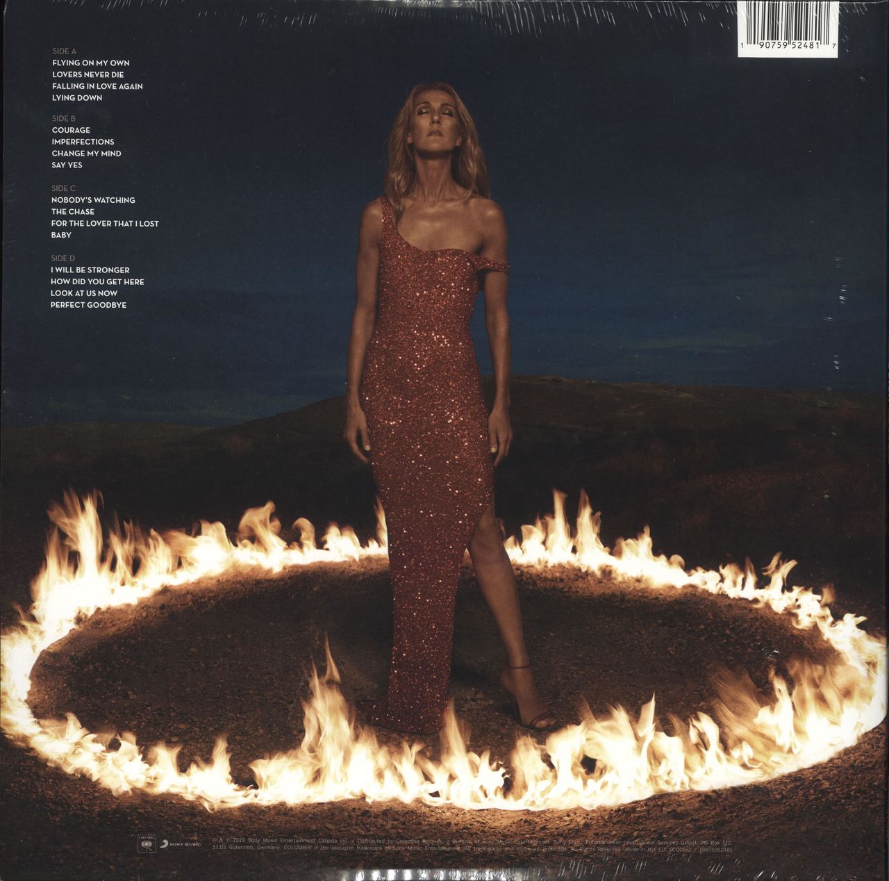 Celine Dion Courage - Ruby Red Vinyl - Sealed UK 2-LP vinyl set ...