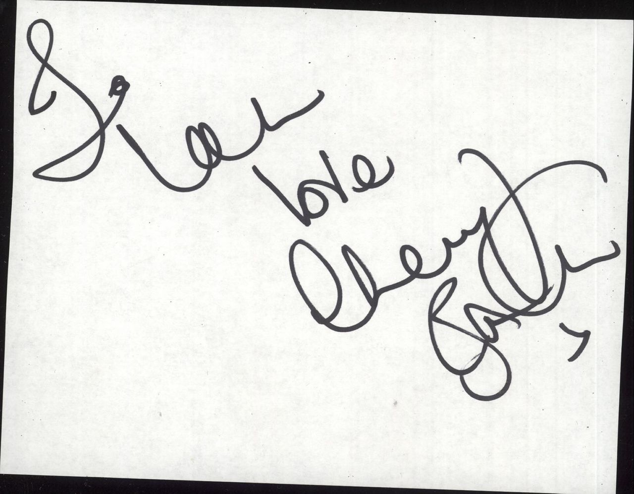 Cheryl Baker Autograph UK Memorabilia — RareVinyl.com