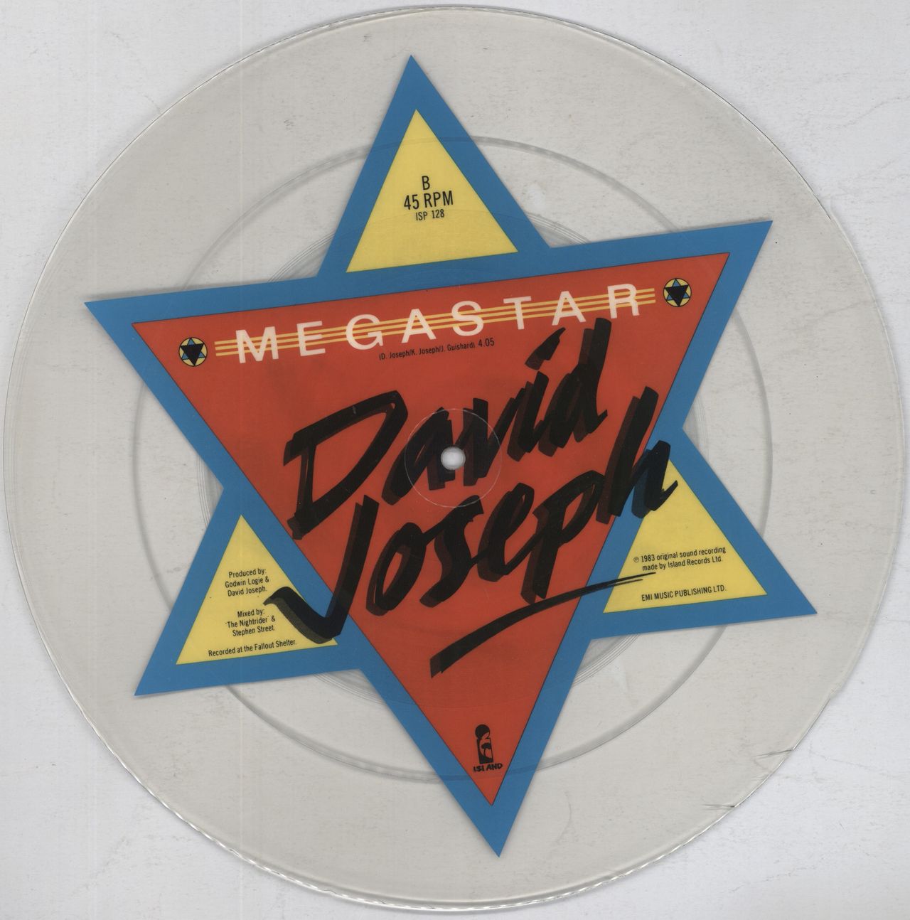 David Joseph Be A Star - Uncut & Shaped Disc UK Uncut picture disc ...