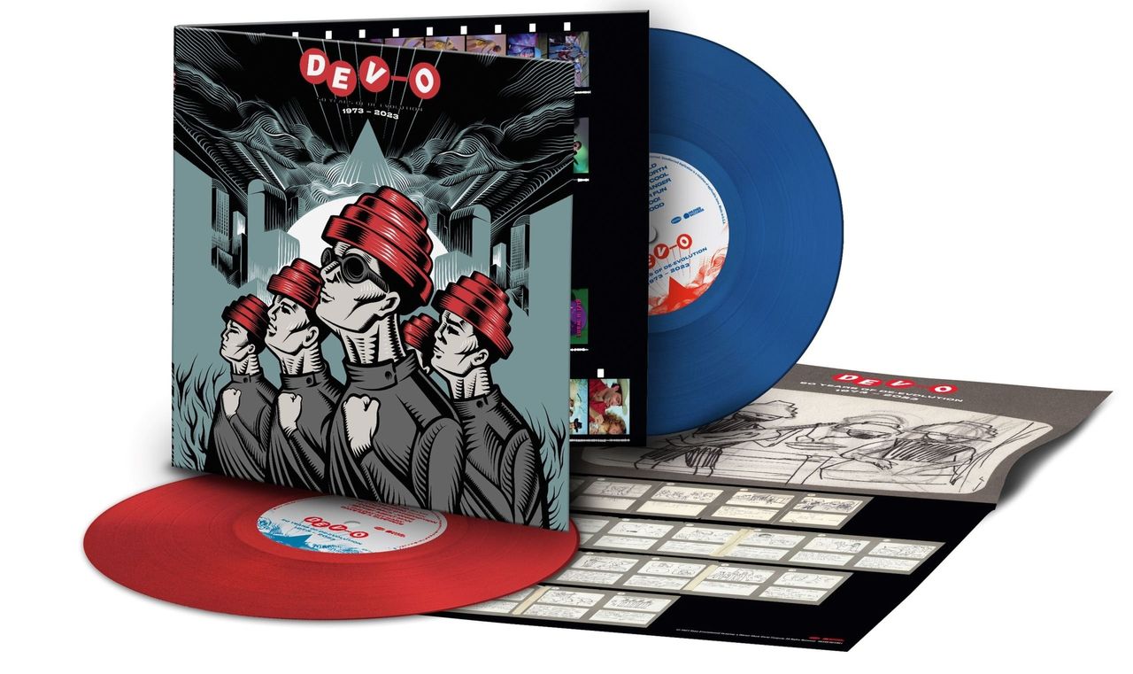 Devo 50 Years Of De-Evolution 1973-2023 - Red & Blue Vinyl - Sealed UK — RareVinyl.com