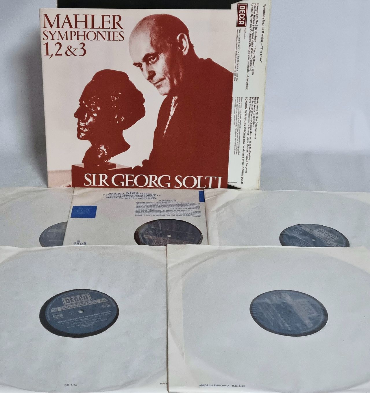 Gustav Mahler Mahler: Symphonies 1, 2 & 3 UK Vinyl box set — RareVinyl.com