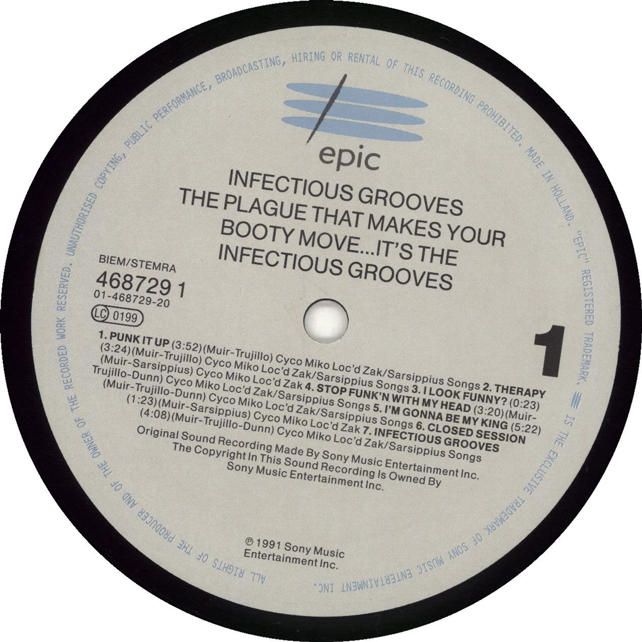 Infectious Grooves The Plague That Makes Your Booty Move UK Vinyl LP ...