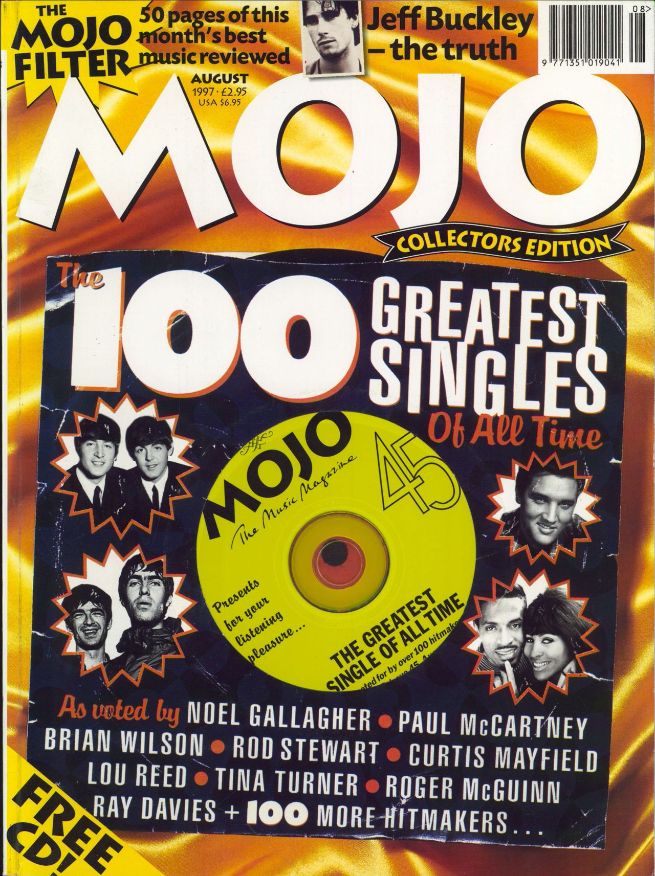 Mojo Magazine Mojo Issue 45 + The Greatest Single Of All Time CD UK Ma ...
