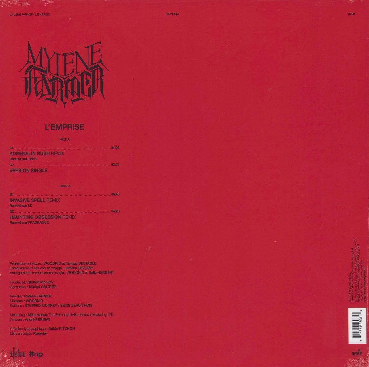 Mylene Farmer L'emprise - Red Vinyl - Sealed French 12" vinyl — RareVinyl.com