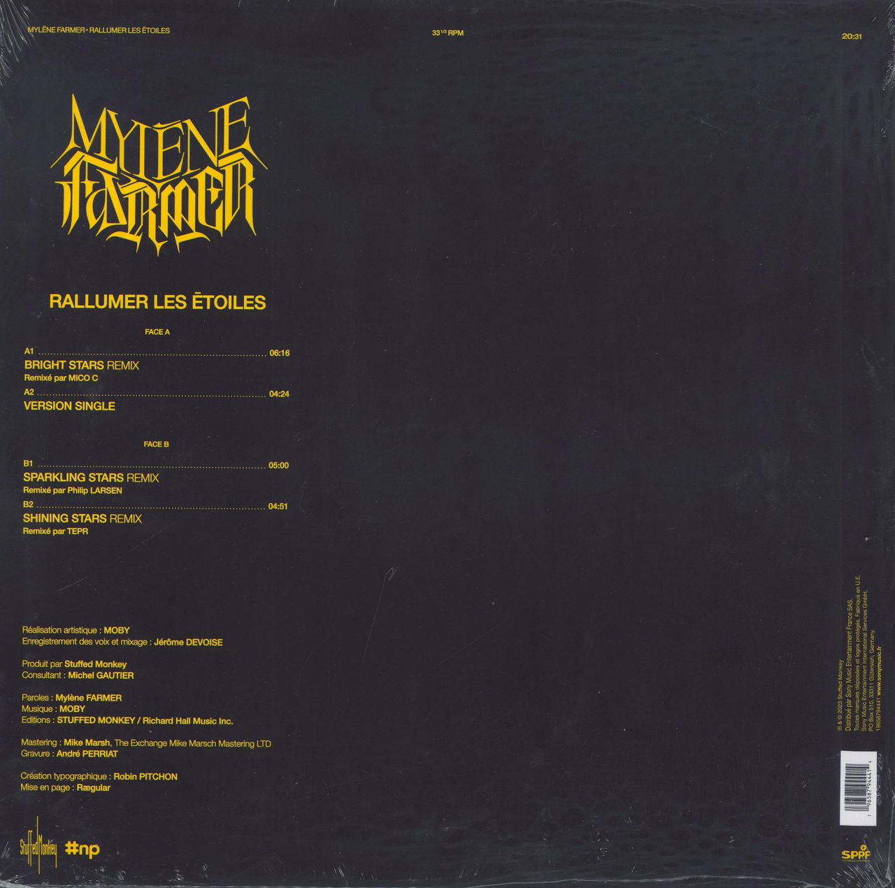 Mylene Farmer Rallumer Les Étoiles - Yellow vinyl French 12" vinyl — RareVinyl.com