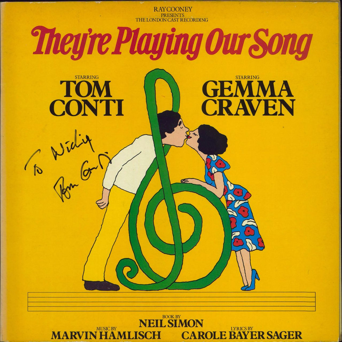 Original Cast Recording They're Playing Our Song - Autographed UK Viny — RareVinyl.com