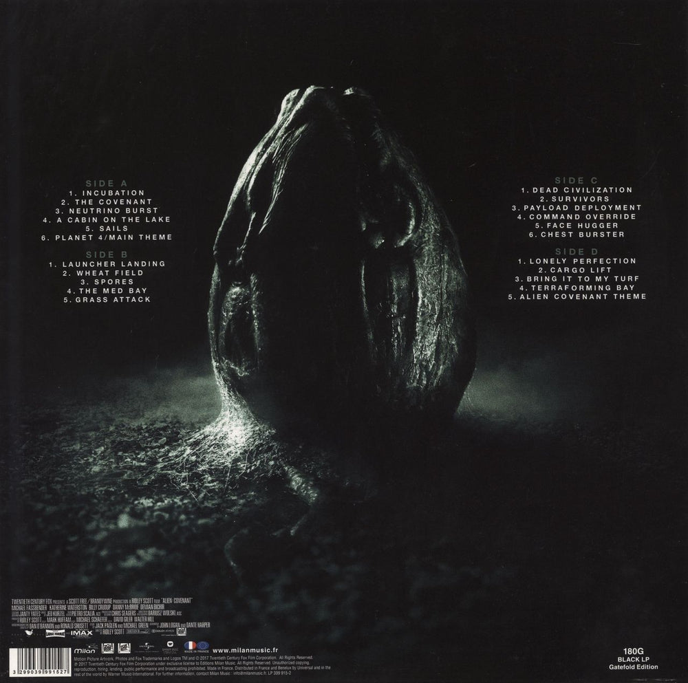 Original Soundtrack Alien: Covenant - 180gram Vinyl US 2-LP vinyl set ...