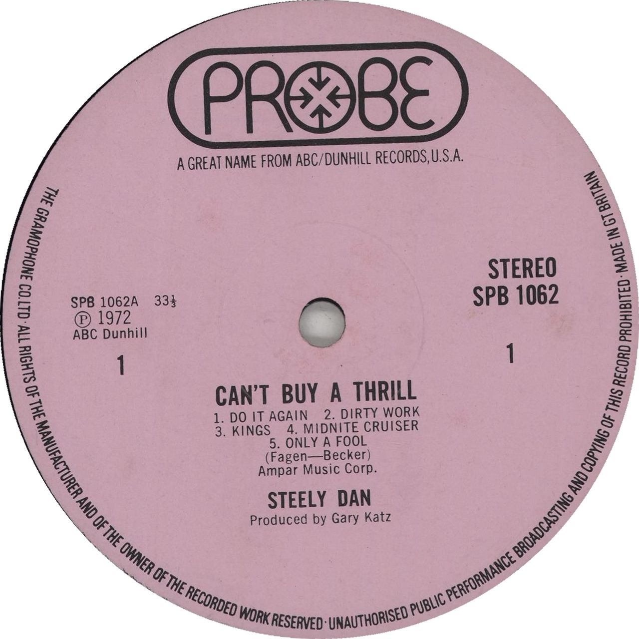 Steely Dan Can't Buy A Thrill - 1st UK Vinyl LP — RareVinyl.com