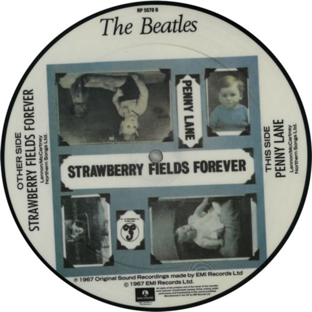 The Beatles Strawberry Fields Forever UK 7" picture disc — RareVinyl.com