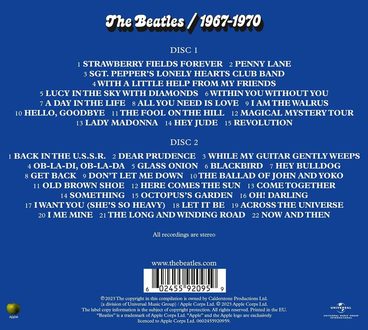 The Beatles The Blue Album 1967-1970 (2023 Edition) - Sealed UK 2-CD a — RareVinyl.com