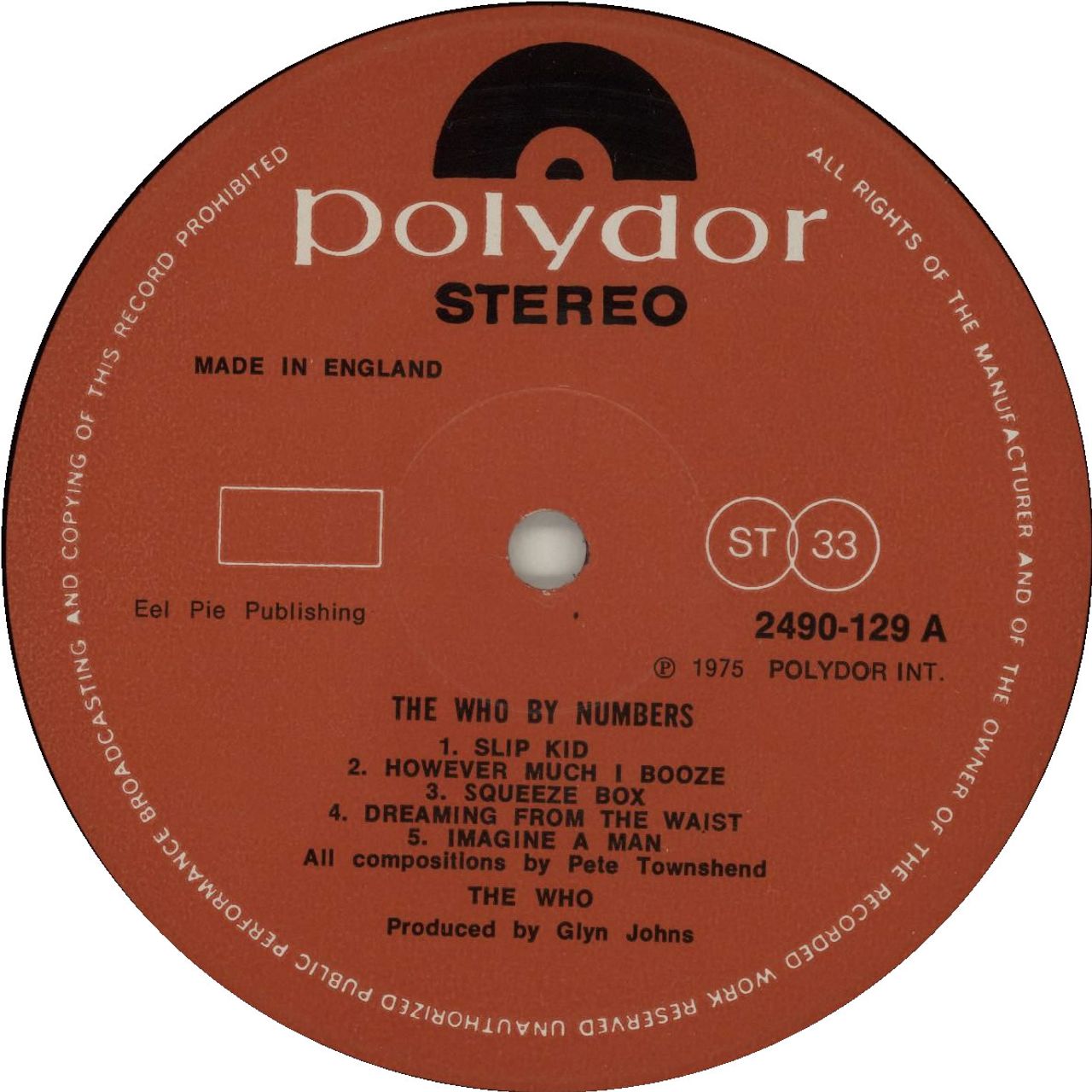 The Who The Who By Numbers - 1st - VG UK Vinyl LP — RareVinyl.com